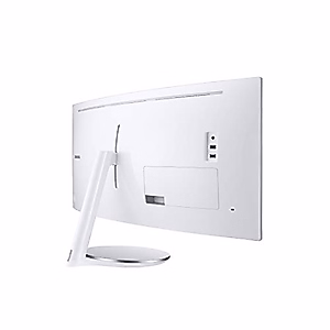 SAMSUNG CJ79 Series 34-Inch ViewFinity Ultrawide QHD (3440x1440) Computer Monitor, 100Hz, Thunderbolt 3 Daisy Chain, QLED, HDMI, USB Hub, Height Adjustable Stand (LC34J791WTNXZA), White