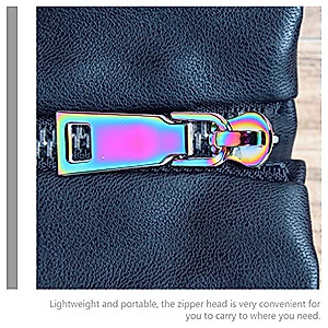 TEHAUX Rainbow Pulls Zipper Replacement 10pcs Metal Slider Zipper Repair Zipper for Sewing DIY Tailor Craft Coats Jacket Purses Luggage Backpacks Bags Shoes