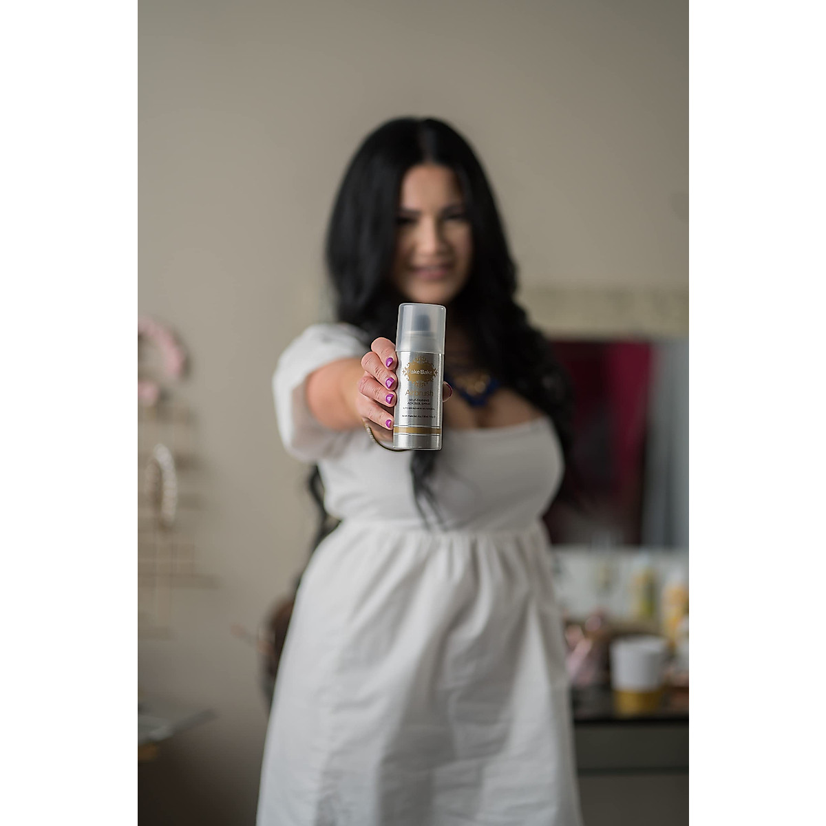 Fake Bake AirBrush Streak-Free Self Tanner, Quick Drying Self-Tan Sunless Bronzing Mist - Whole Body Lasting Flawless Glow for Women & Men - Cruelty-Free - 4 oz