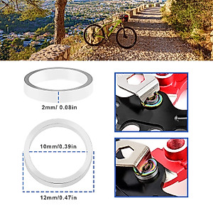 ECSiNG 10PCS Bicycle Chainring Bolt Spacers Washer Aluminum Alloy Double Ring to Single Gasket for Bike Headset Chainwheel Chainring 2mm Thickness 10mm Inner Diameter