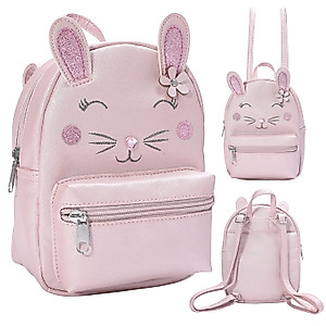 PinkSheep Toddler Backpack Toddler Bag Cute Pink Rabbit Bag for 3-13 Years Little Grils Kids