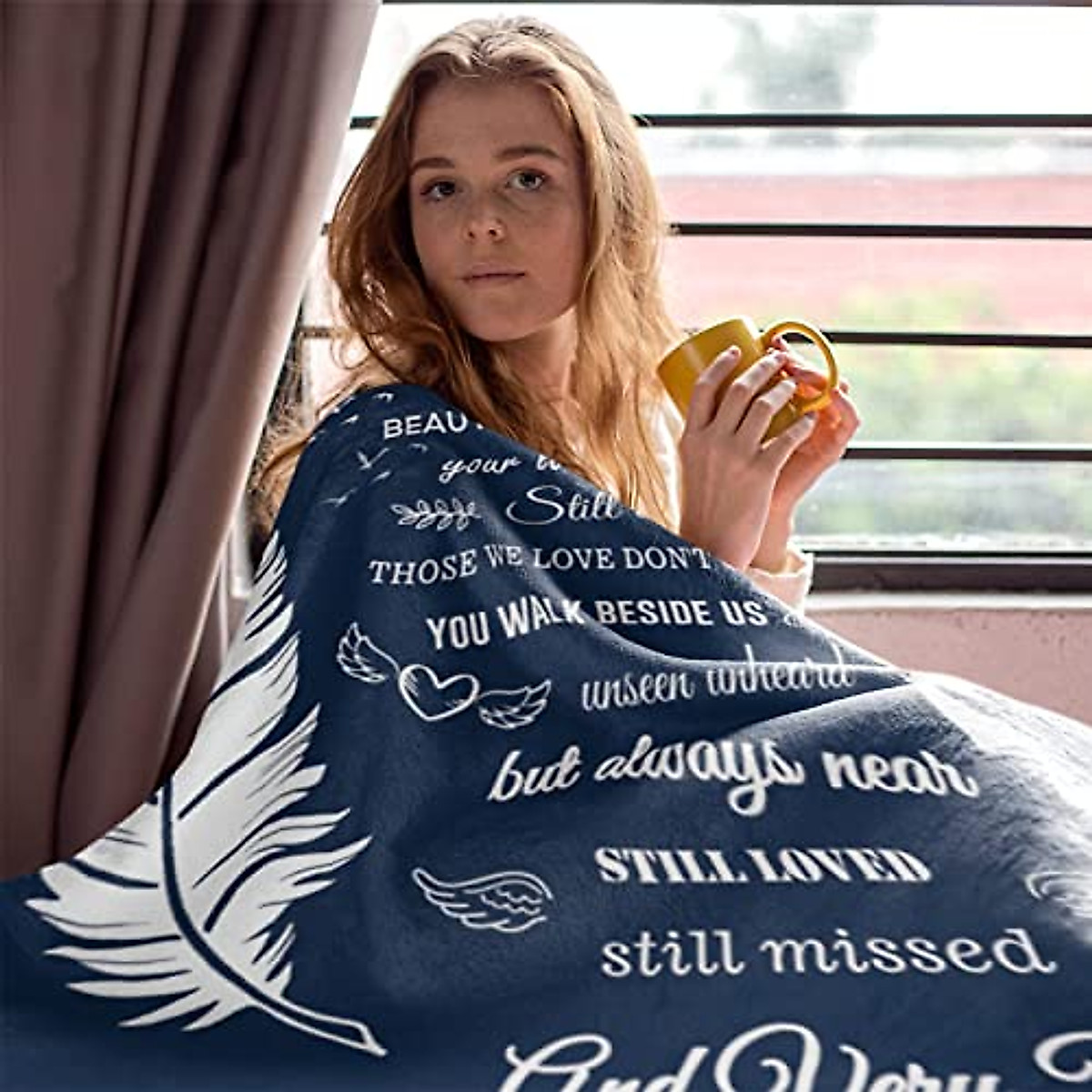 Fouca Bereavement Gifts Blanket, Memorial Gift for Loss of Loved one, Sympathy Gift, in Memory of Loved One Gifts, Condolence Gifts, Remembrance Gifts for Loss of Loved One Throw Blanket 60" x 50"