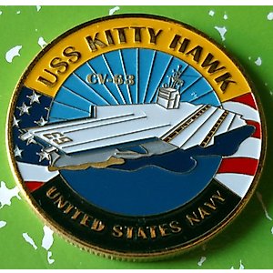 US Navy USS Kitty Hawk CV-63 Colorized Challenge Art Coin