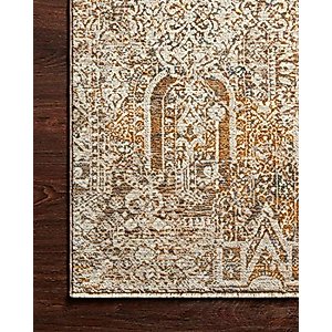 Loloi Lourdes Ivory/Orange 2'-7" x 7'-9" Runner Rug