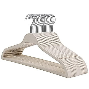 Elama Home 20 Piece Biodegradable Coat Hangers in Wheat (ELH-20)