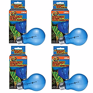 (4 Pack) Zoo Med Daylight Blue Reptile Bulbs - 100 Watt Each