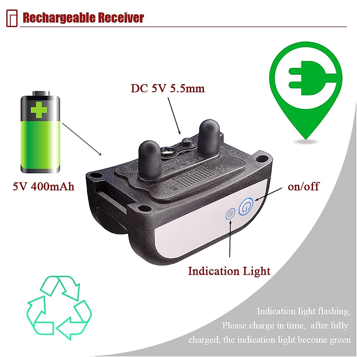 Wireless Dog Fence, 2023 Pet Boundary Containment System, Dogs Training Collar with Adjustable Boundary Container Range, Rechargeable, Safe Effective No Randomly Over Correction, for All Dogs,for3dogs