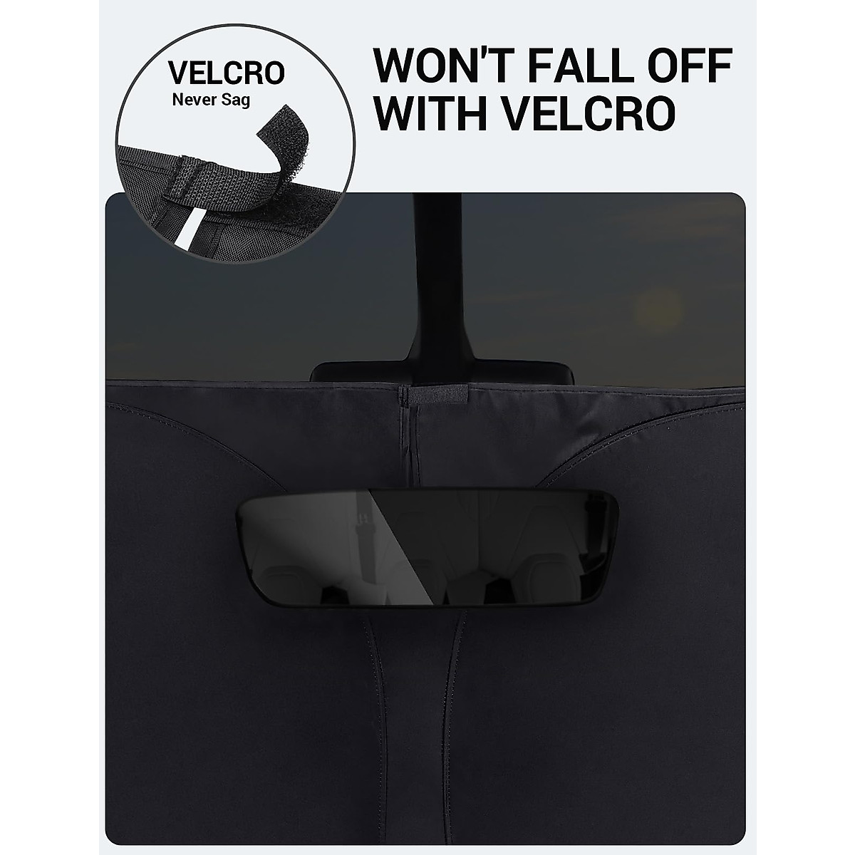 BASENOR Tesla Model X Windshield Sunshade Folding Sun Visor Protector Sun Shade Cover with a Storage Bag Fit Model X 2021-2024