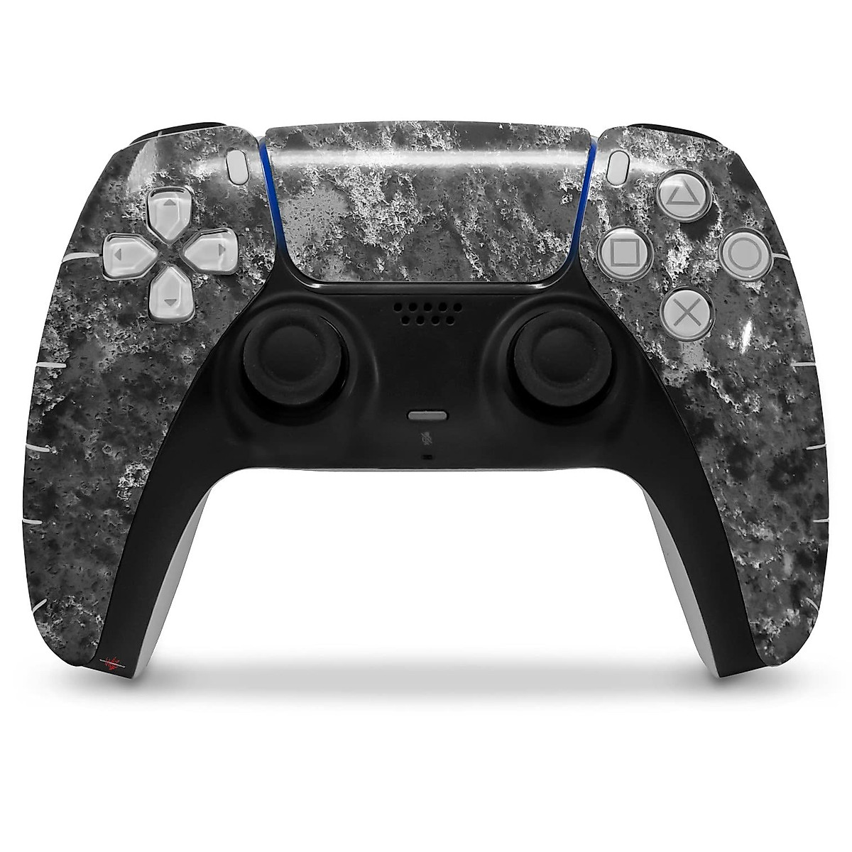 WraptorSkinz Skin Wrap compatible with Sony PS5 DualSense Controller Marble Granite 06 Black Gray (CONTROLLER NOT INCLUDED)
