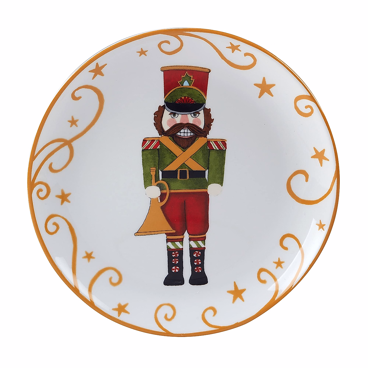 Certified International Holiday Magic Nutcracker 9" Dessert/Salad Plates, Multicolor, Medium, Set of 4
