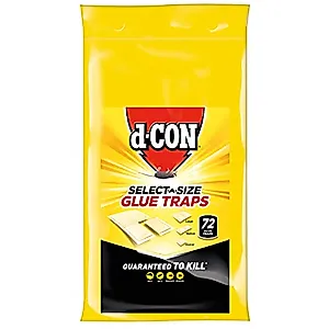 d-CON Pre-Baited Select-A-Size Glue Traps, Mouse, Ants, Cockroaches, and Spiders, Household Pest Sticky Trap, Ready to Use Indoors, 72 Count
