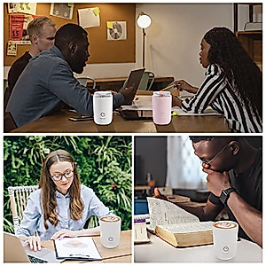 EQURA Coffee Mug with Straw, 9.5Oz Reusable Coffee Cup, 9 Hours Keeps Hot/Iced Beverage, Sweat Proof, Insulated Coffee Mug for Travel/Office/Camping (White)