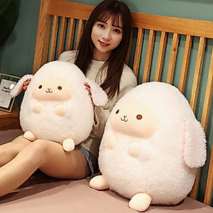 TONGSONG 12 Inch Plush Sheep Stuffed Animal Sheep Hugging Pillow Cuddly Lamb Pillow Plushies Toy Lamb Huggable Anime Gifts for Kids and Lovers in Birthday, Valentines, Christmas, Thanksgiving Day...
