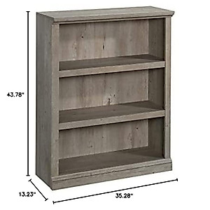 Sauder Miscellaneous Bookcase, L: 35.28" x W: 13.23" x H: 43.78", Mystic Oak finish