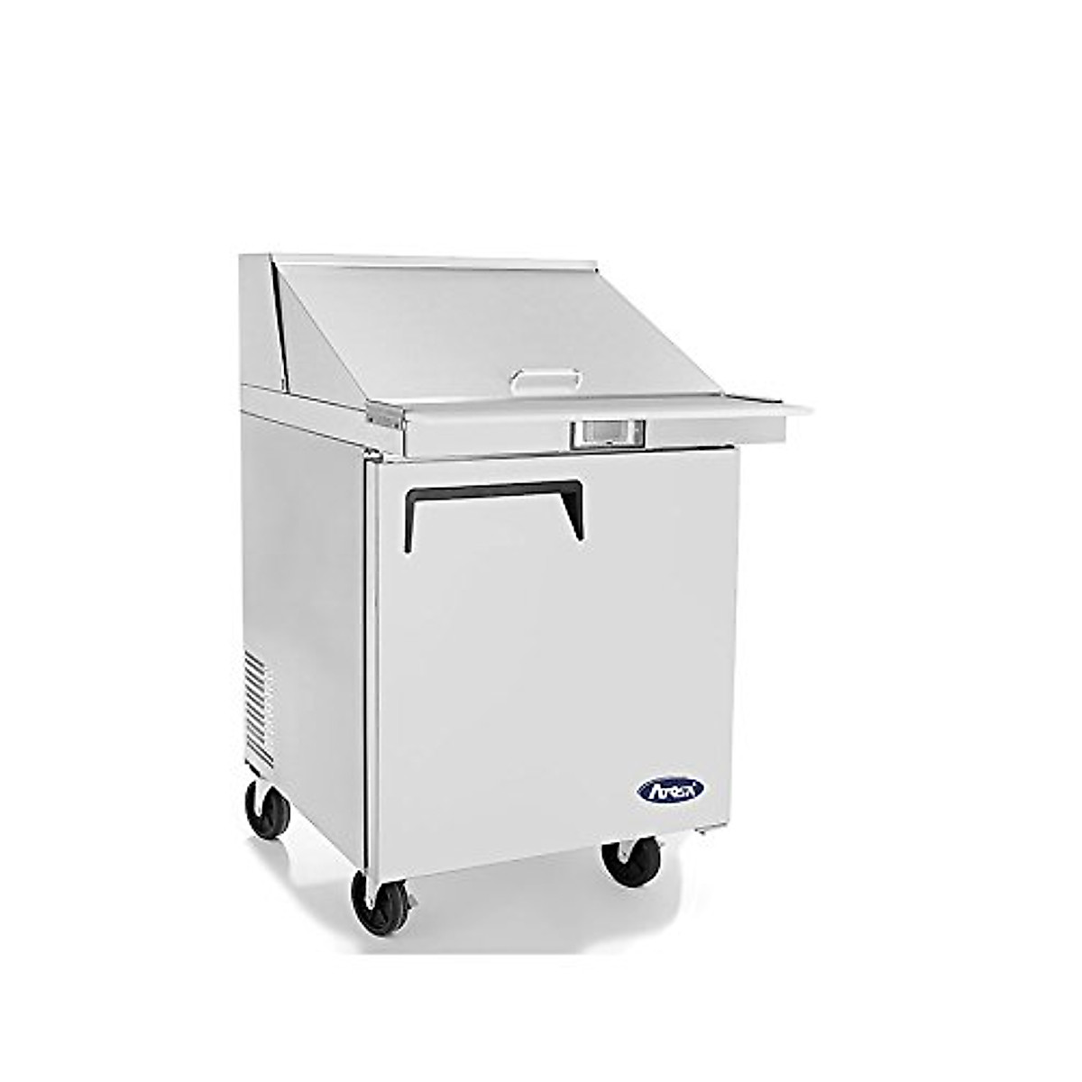 Atosa Sandwich Prep Table Refrigerator, MSF8305 1-Door Stainless Steel Salad Prep Table-Refigerator For Restaurant Kitchen 7.9 Cu.Ft. 27.5W34D46.6H inch 33?-38?