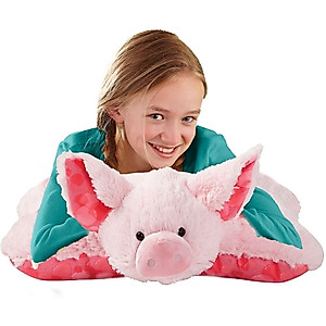 Pillow Pets Sweet Scented Bubble Gum Piggy, Stuffed Animal Pig Plush Toy, Pink