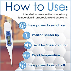 ZAYAAN HEALTH Chroma Balance Instant Digital Thermometer | Instant Reading, Fever Alarm, Auto OFF, BLUE