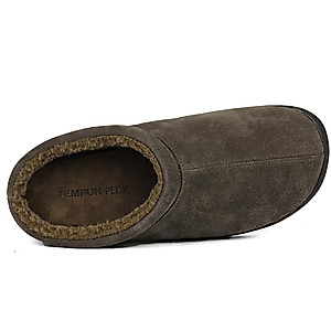 Tempur-Pedic Mens Arlow Scuff Casual Slippers Casual - Grey - Size 10 D
