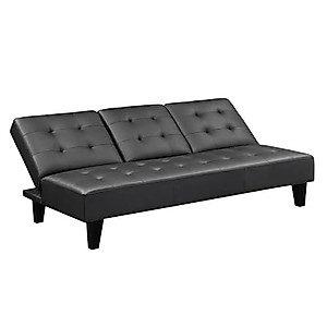 DHP Madison CupHolder Futon in Black