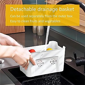 Fruit Containers for Fridge，Fresh Food Containers for Refrigerator，Fruit Containers for Fridge Keep Fresh，Food Box Container with 3 Removable Colanders for Berry，Vegetable, Refrigerator Organizer Bins