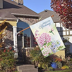 Flagmax Hello Spring Flag,Spring Garden Flag Welcome Seasonal House and Bird Summer House Flags 28x40 Inch Summer Garden Flag Outdoor Decor for Homes,Gardens,Patio or Lawn