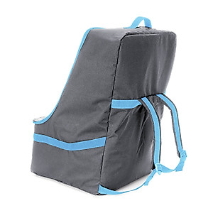 Zohzo Car Seat Travel Bag — Adjustable, Padded Backpack for Car Seats — Car Seat Travel Tote (Gray with Black Trim)