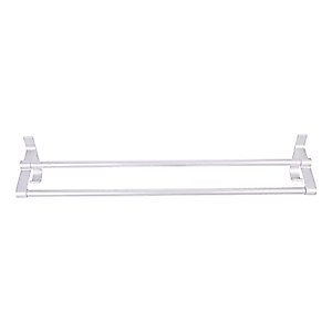 Cabilock 1 Set Hook White Holder Holders Clothes Nail Rod Mounted Cm Wrap Double Towel Rack Racks Free: Bar Punching Hanger Wall Steel Stainless Paper Robe Organizer Hangers Nail-Free