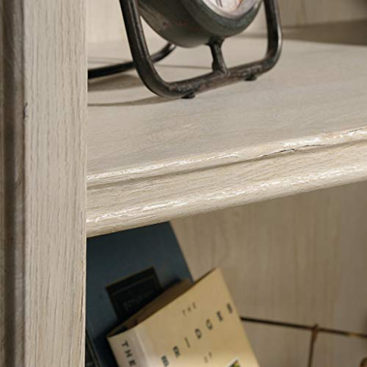 Sauder Costa Library Hutch, Chalked Chestnut finish