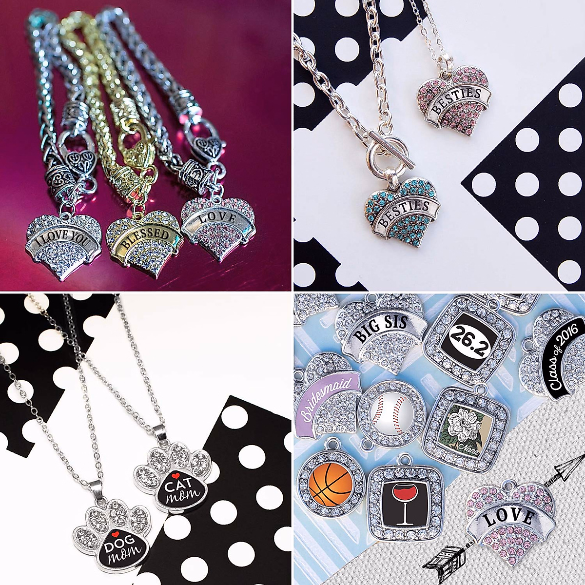 Inspired Silver - My Script Initials - Letter C - Silver Braided Bracelet for Women - Circle Charm Bracelet Jewelry Gift with Cubic Zirconia - Women's Charm Bracelet with Lobster Claw Clasp