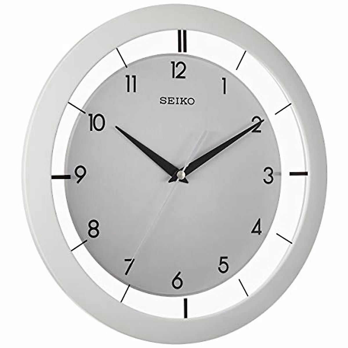 SEIKO 11 Inch St John Brushed Metal Wall Clock