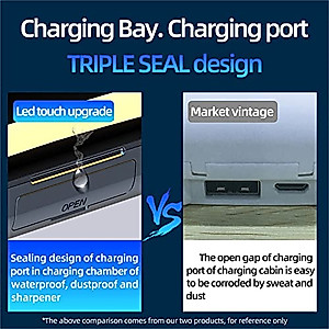 Wireless Earbuds Bluetooth Headphones Digital Display Touch Control Rechargeable Built-in Microphone in-Ear Stereo Deep Bass Headsets for Sports Running Gaming Music