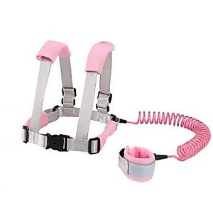 Yuehuam 2 in 1 Toddler Leash, Toddler Harness with Leash Girl Children Safety Anti Lost Wrist Link with Lock for Reflective Child Harness for Girls/Boys Travel