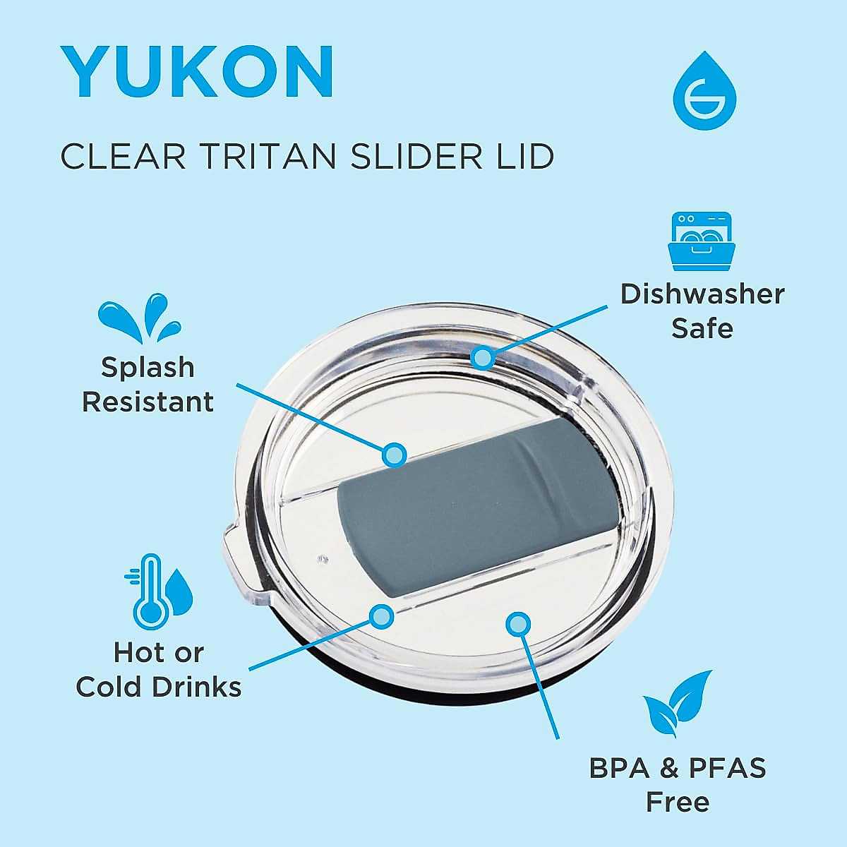 GROSCHE Yukon 30 oz Insulated Coffee Mug with Lid - Durable Travel Mug, Stainless Steel Tumblers, Vacuum Insulated Coffee Tumbler for Hot or Cold Beverages - BLUE