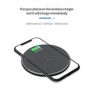 Wireless Charger PAD+External Receiver U01 for Samsung Galaxy A12 A22 A32 A42 A52 A72 4G 5G Black