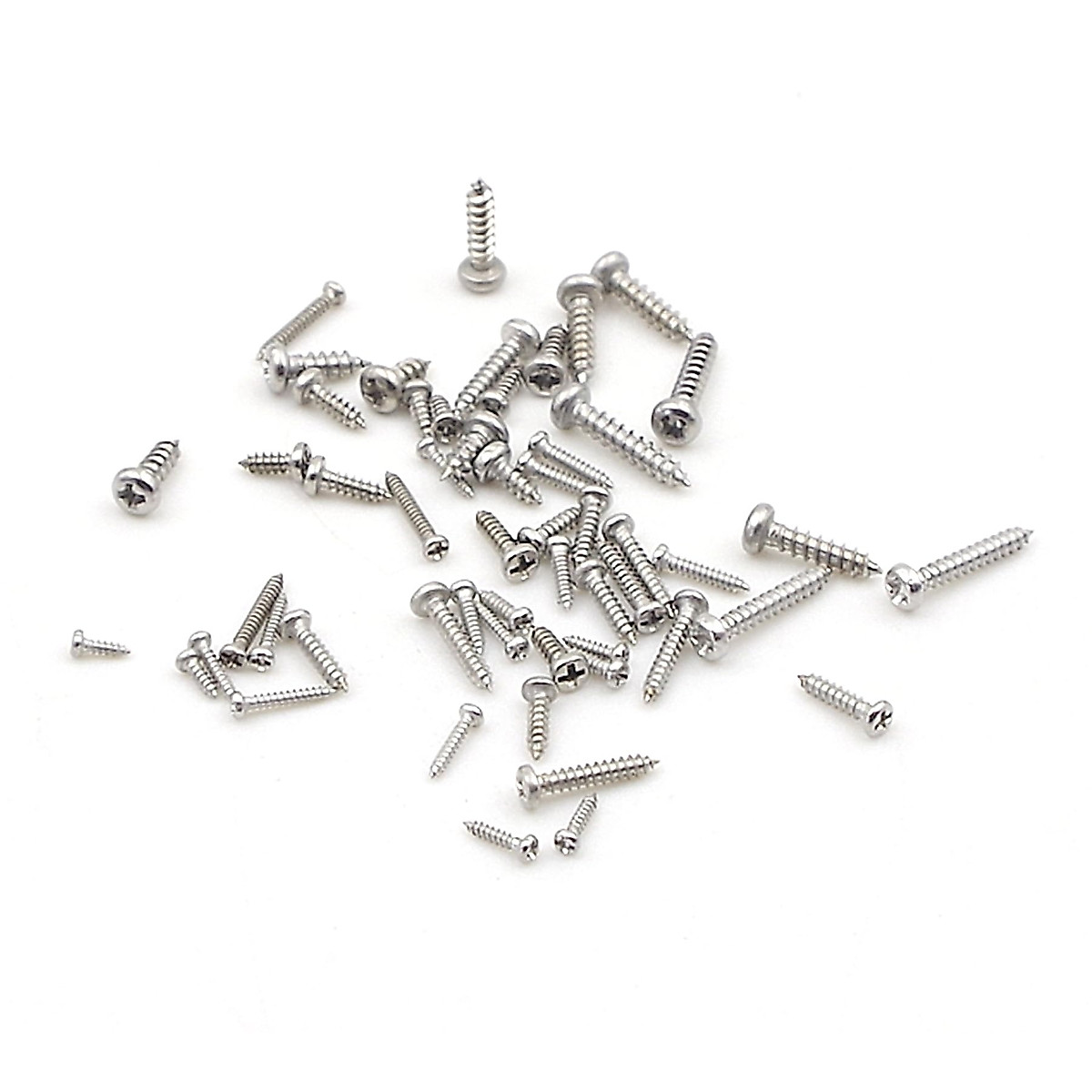 HVAZI 12 Kinds M1 M1.2 M1.4 M1.7 304 Stainless Steel Phillips Rounded Head Small Self Tapping Screws Assortment Kit
