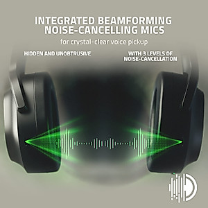 Razer Barracuda Wireless Gaming & Mobile Headset (PC, PlayStation, Switch, Android, iOS): 2.4GHz Wireless + Bluetooth - Integrated Noise-Cancelling Mic - 50mm Drivers - 40 Hr Battery - Black