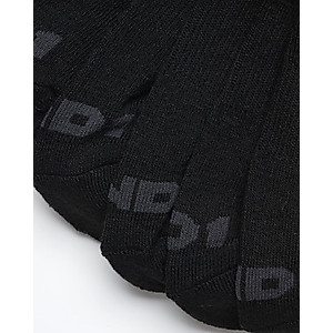 AND1 Boys' Socks - Athletic Cushion Quarter Cut Socks (16 Pack), Size Small-Medium, Solid Black