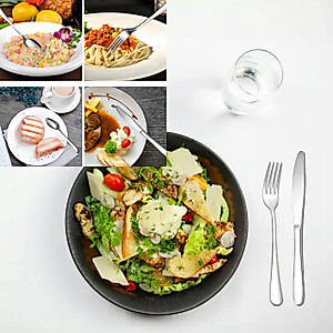 24-Piece Stainless Steel Cutlery Service for 6, Mirror Polished Tableware with Dinner Fork, Steak Knife, Dinner Spoon & Salad Spoon, Dishwasher Safe, Suitable for Dinner, Banquet, Parties