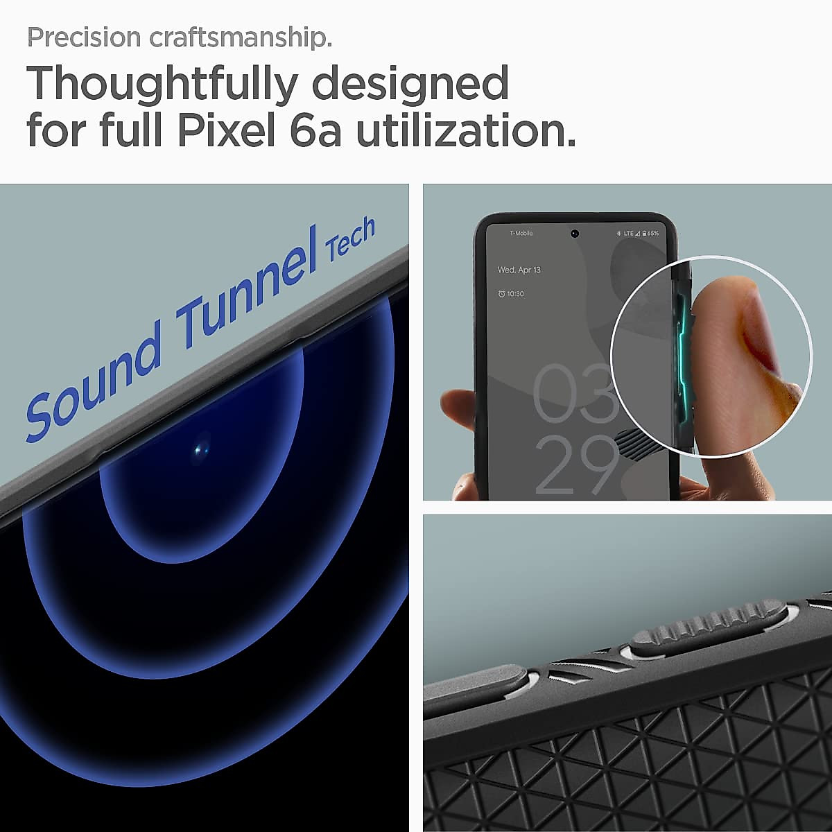 Spigen Liquid Air Designed for Pixel 6a Case (2022) - Matte Black