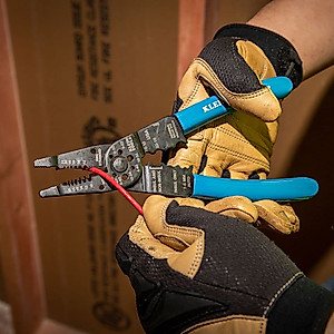 Klein Tools 1010 Multi Tool Long Nose Wire Cutter, Made in USA, Wire Crimper, Stripper and Bolt Cutter Multi-Purpose Electrician Tool, 8-Inch Long