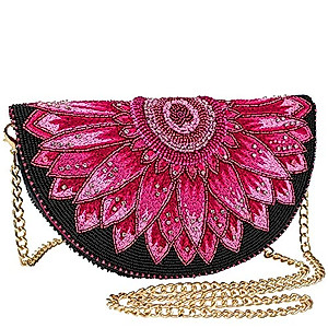 Mary Frances Flirty Crossbody Clutch Handbag, Pink