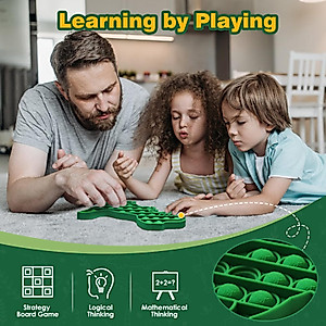 Pop Fidget Toys for Kids, Fidget Poppers Toys Sensory Squeeze Bubble Popping Toys for Toddlers, Silicone Animal Dinosaur Pop Anxiety and Stress Relief It for Boy Girls (Green Dinosaur)