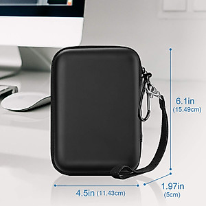 ProCase Hard Drive Case 2.5 Inch for Elements WD My Passport Canvio Basics Seagate Backup Plus Slim Expansion 1TB 2TB 3TB 4TB, Portable External Hard Drive Carrying Case -Black