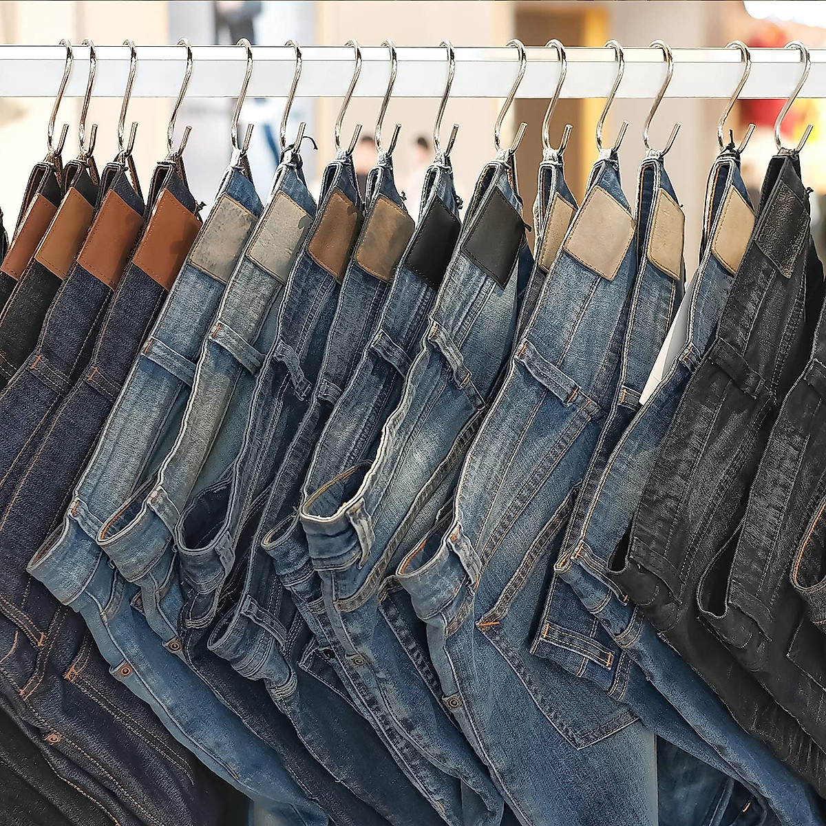 CZYJOE 30 Pack Heavy Duty S Hooks Pan Holders Pot Rack Hooks for Hanging Kitchenware, Utensils, Mugs, Bags, Plants, Clothes