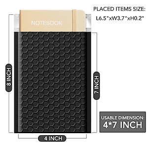 GSSUSA Black Bubble Mailers, 4x8" Inches, 50 Pack, Padded Poly Bubble Mailers, Packaging for Small Business, Shipping Envelopes, Packaging Bags, Padded Envelopes, Mailing Envelopes, Shipping Supplies