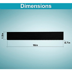16 Inch Black Wood Knife Magnetic Strip Use as Magnetic Knife Holder for Wall - Magnetic Knife Strip - Magnetic Knife Bar - Wall Kitchen Magnetic Rack Holder