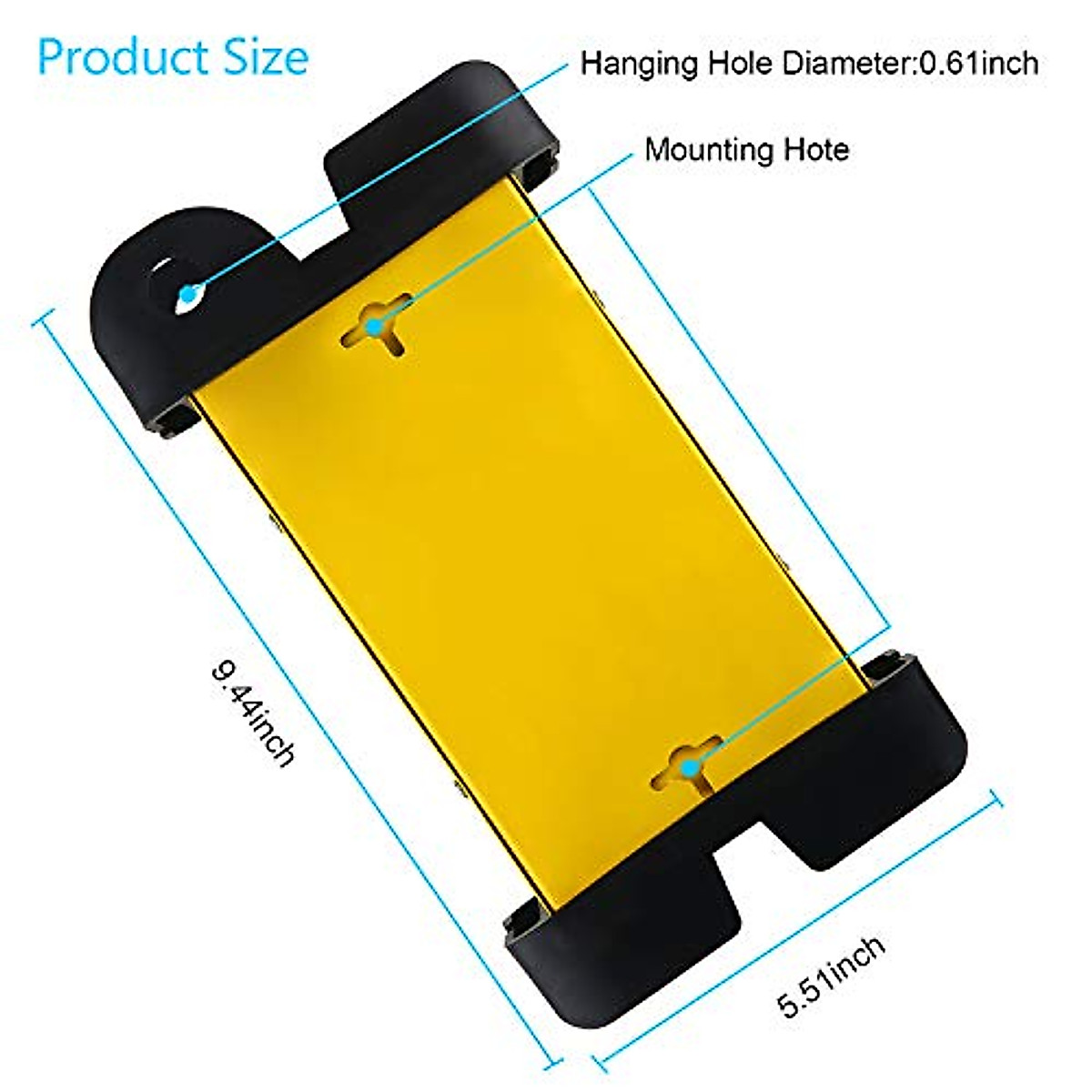 CCCEI Heavy Duty Power Strip Surge Protector for Appliances, 8 Outlet Workshop Power Strip with 1200 Joules Surge, Metal Power Strip with 6FT Extension Cord and Wide Spaced, Yellow