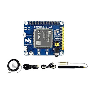 TOP1 SIM7600G-H 4G HAT for Raspberry Pi, LTE Cat-4 4G/3G/2G Communication GNSS Positioning Global Band. Supports Raspberry Pi Series Boards and Jetson Nano