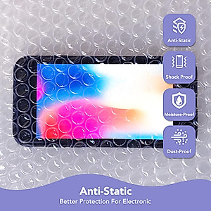 2-Pack Bubble Cushion Wrap Roll, Fuxury 12 Inch x 72 Feet Total Air Bubble Cushioning Wrap, Perforated Every 12", Included 20 Fragile Sticker Labels for Packaging Moving Shipping Boxes Supplies