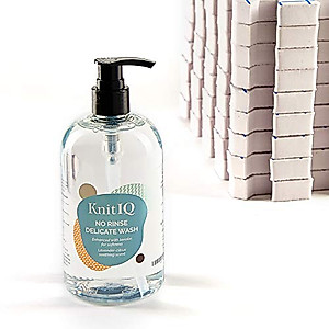 KnitIQ No Rinse Delicate Wash Liquid Detergent, 16.9 fl. oz - Natural Wool Wash with Lanolin for Delicates and Knit Wool Fabric, Lavender Citrus Fragrance, 100 Washes